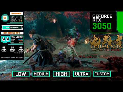 Onimusha: Way of the Sword RTX 3050 1080p Benchmark | All Settings Tested