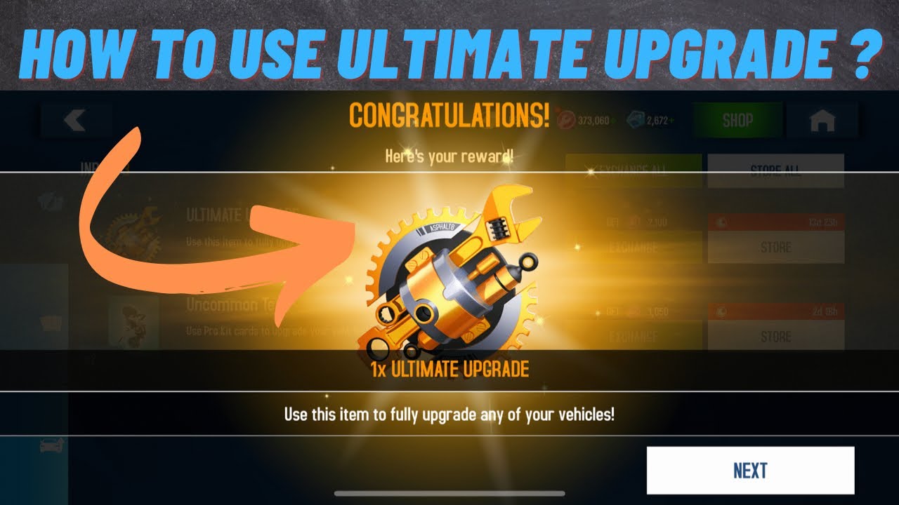 Asphalt 8 : Airborne - How to use Ultimate Upgrade ? - YouTube