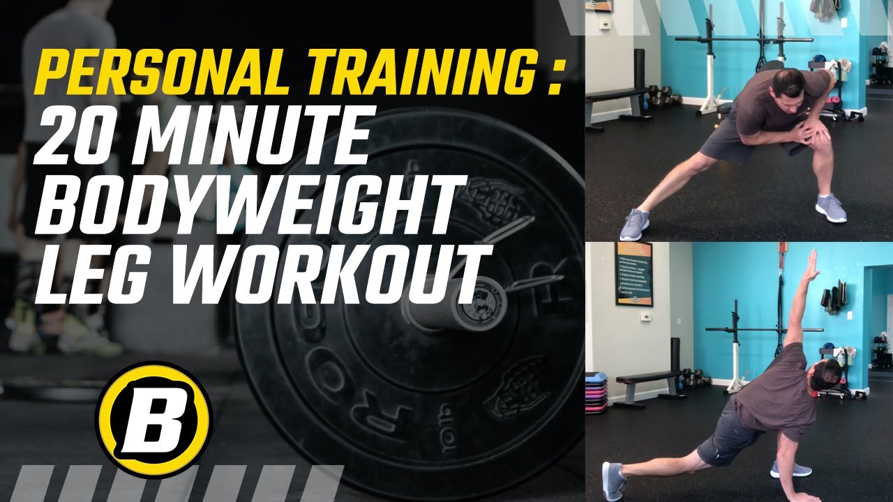 20 Minute Bodyweight Leg Workout - YouTube