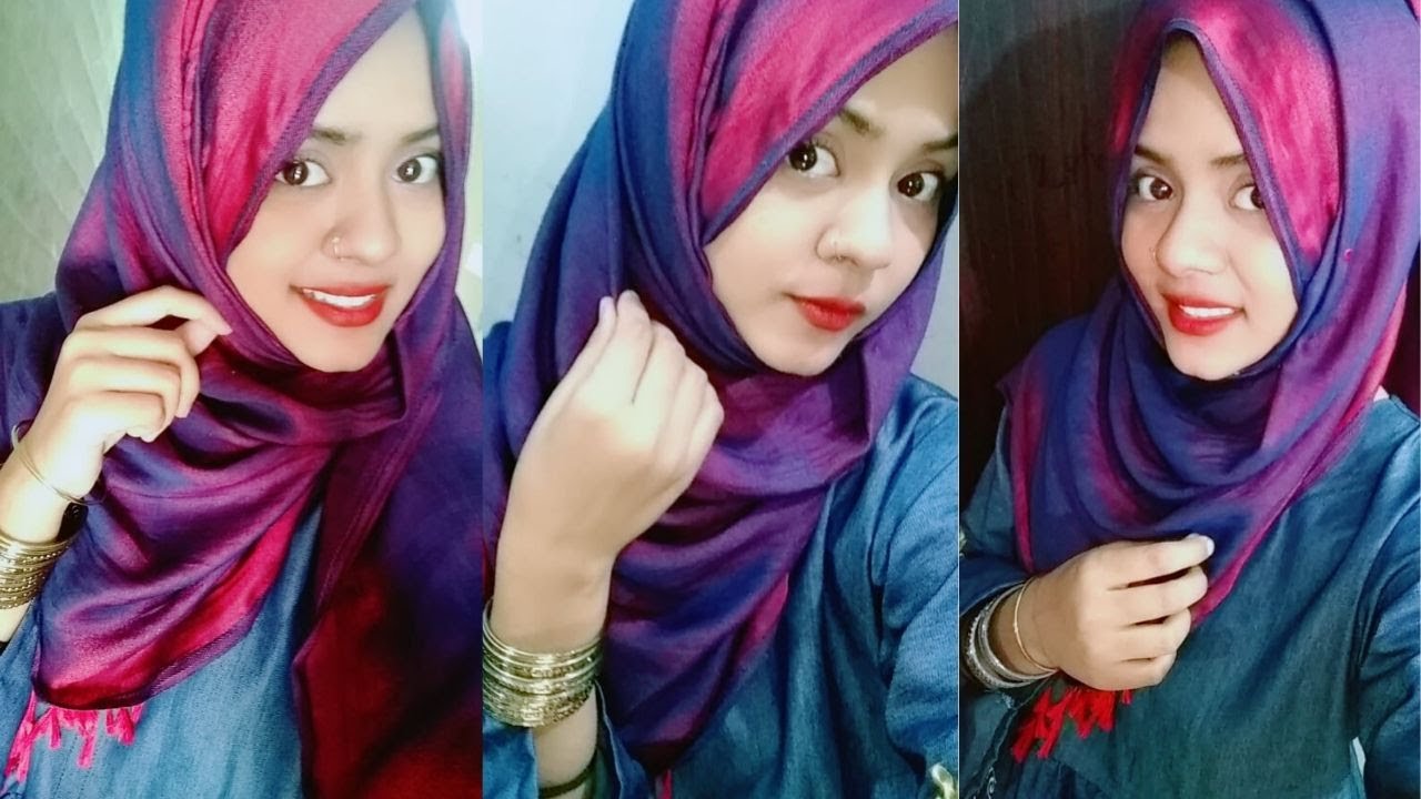 How to make simple easy Hijab - YouTube