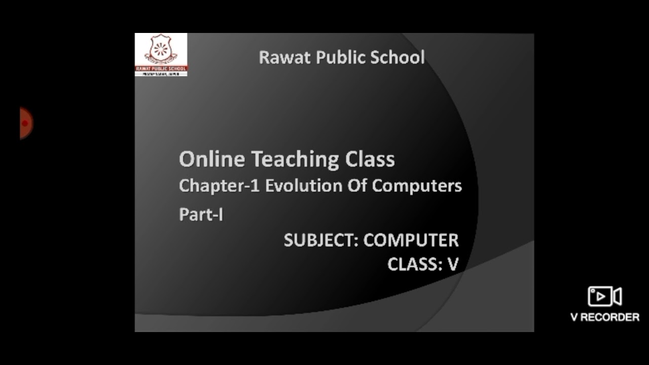 Computer l Class 5 l Ch-1 Evolution Of Computers l Part-1 - YouTube
