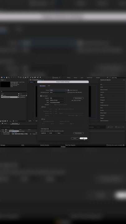How to export as mp4 in after effects - AEJuice Tutorials - YouTube
