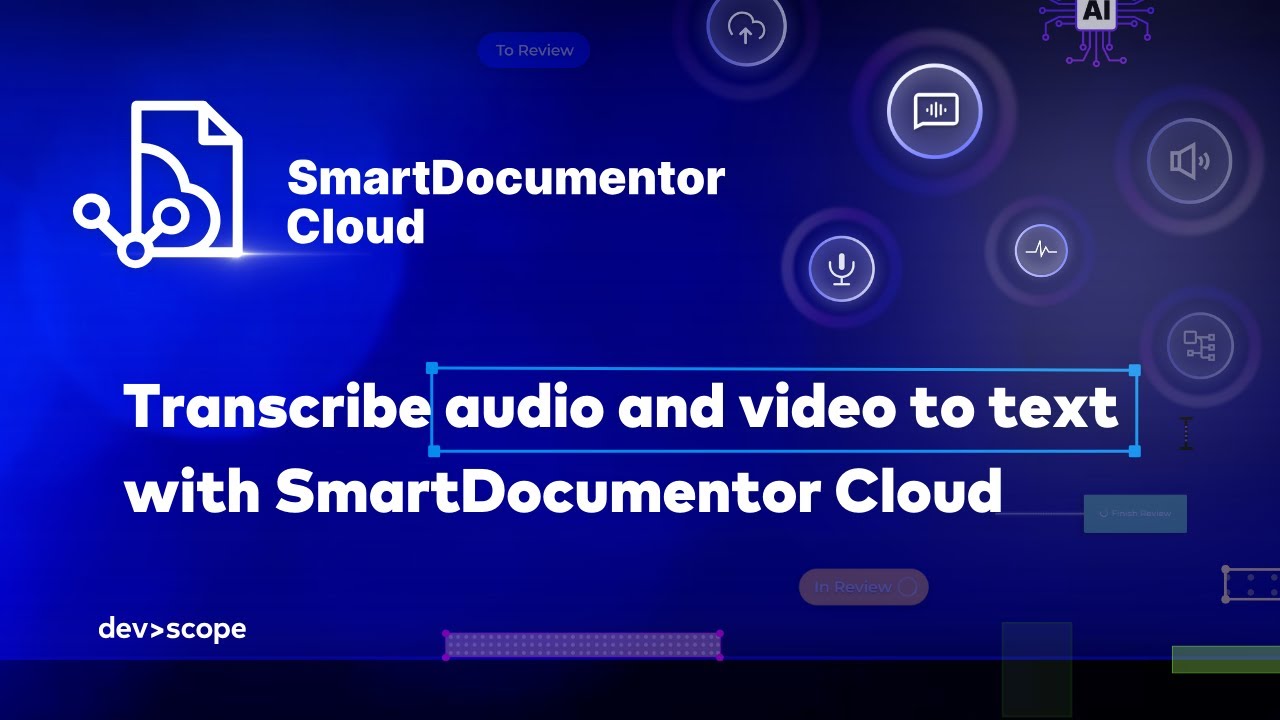 Transcribe audio and video to text with SmartDocumentor Cloud - YouTube