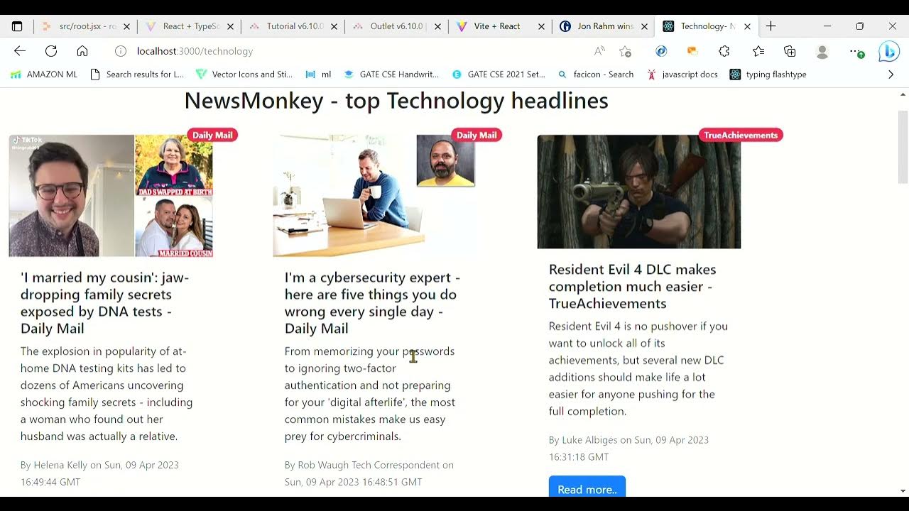 NewsMonkey - React news api based project - YouTube