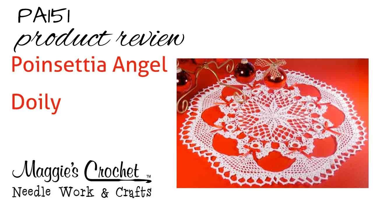 Poinsettia Angel Doily PA151 - YouTube