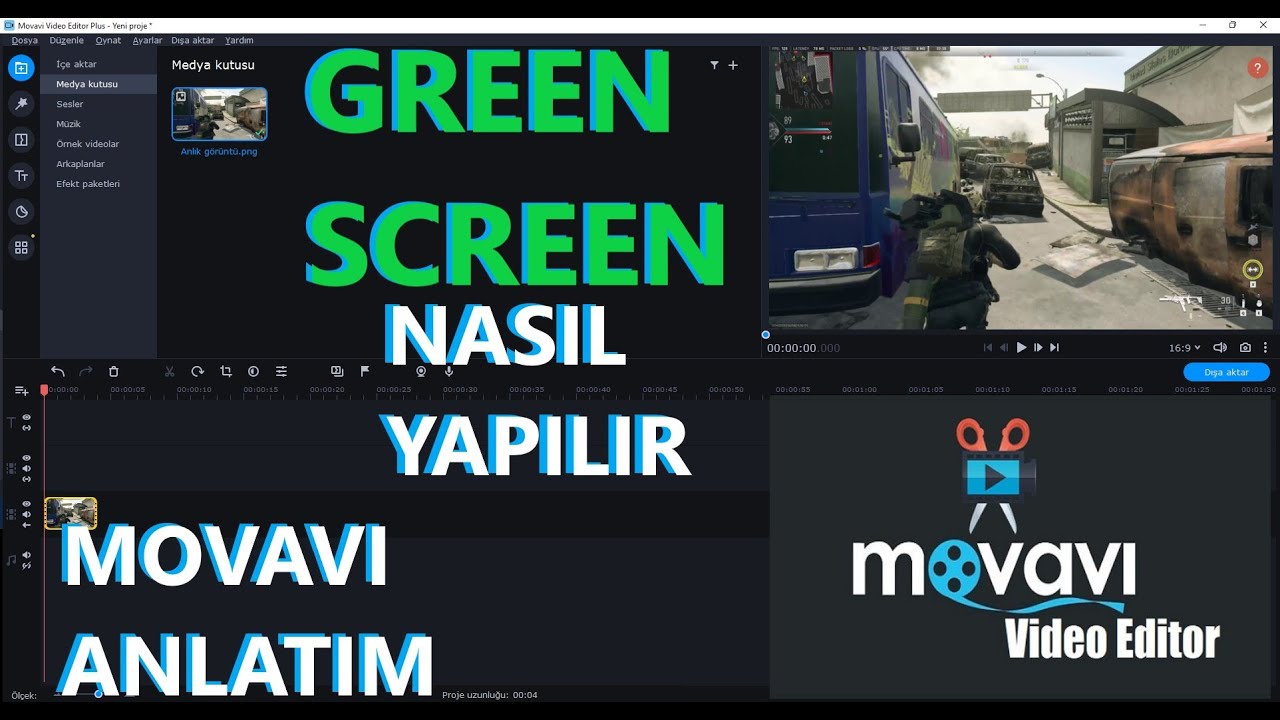 GREEN SCREEN VİDEO RESİM NASIL YAPILIR MOVAVİ VİDEO EDİTOR PLUS TÜRKÇE ...
