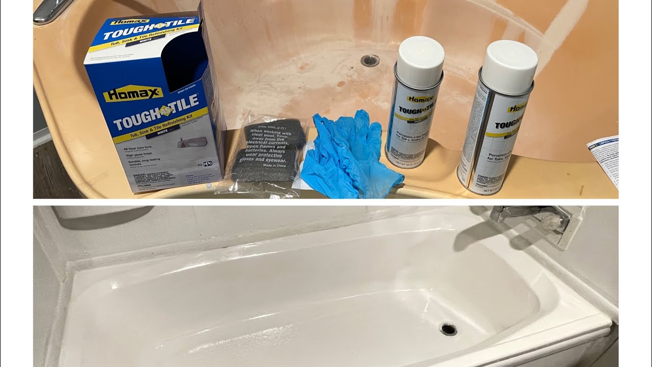 Como poner tu Tina de agua como nueva con HOMAX TOUGH TILE - YouTube