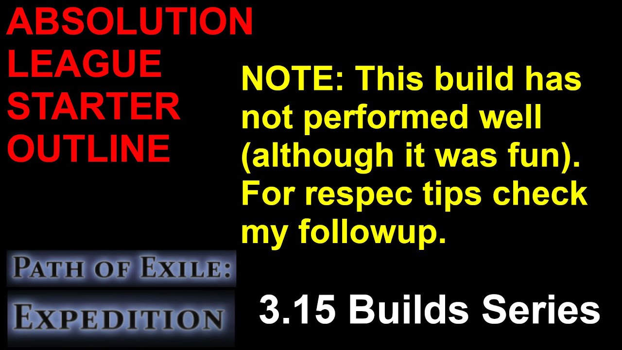 3.15 Absolution Leaguestart Build Outline (Intermediate/Advanced ...