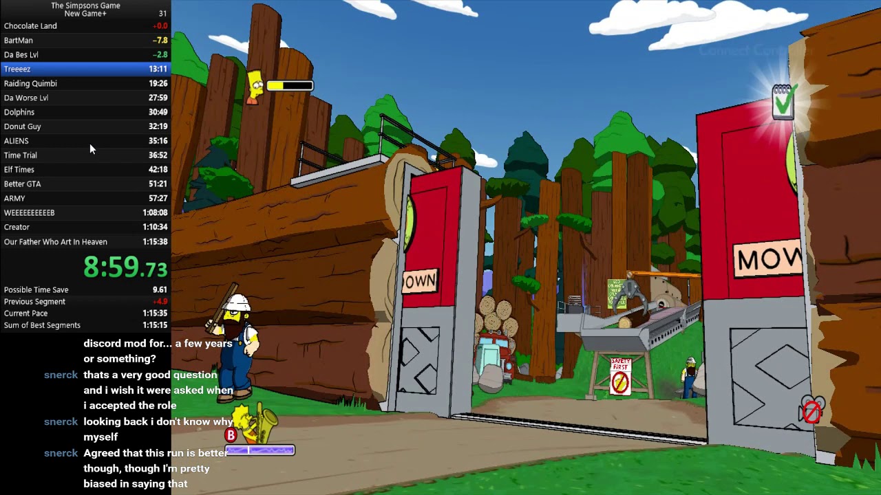 The Simpsons Game NG + Speedrun 1:14.30 - YouTube