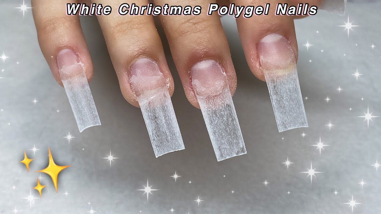 EASY WHITE CHRISTMAS POLYGEL NAILS Live Stream - YouTube