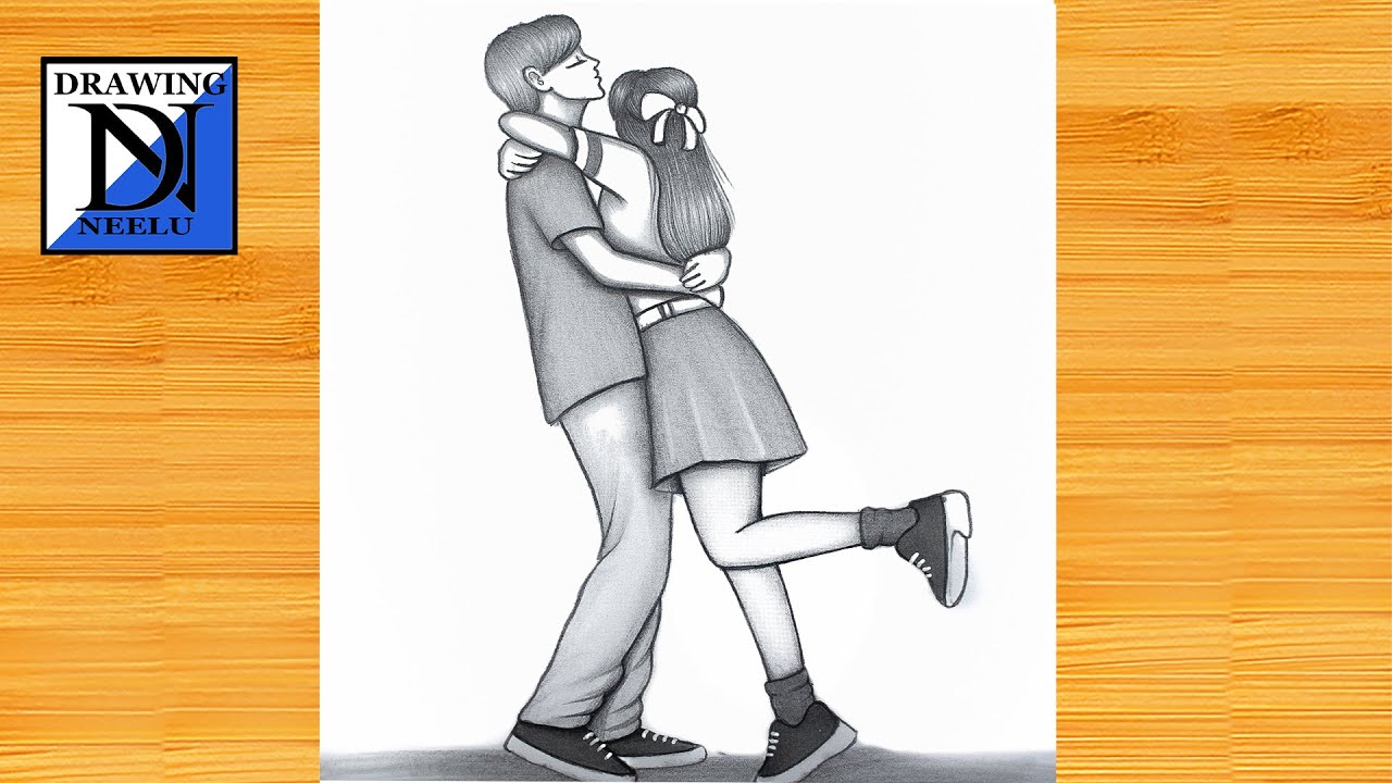 How to Draw a Cute Couple -Easy Drawing || Pencil Sketch For Beginners ...
