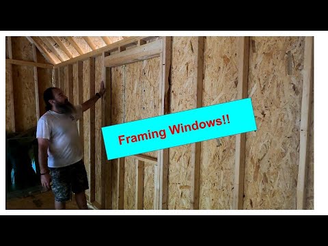 #48 Framing out Windows after the wall is built! (Windows part 2) #diy ...