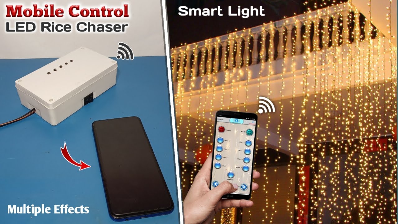 How to Control LED Rice Light With Mobile | 5 Channel LED Chaser ...