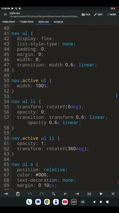Navbar Animation Using Html Css And Js Webcode Webdevelopment
