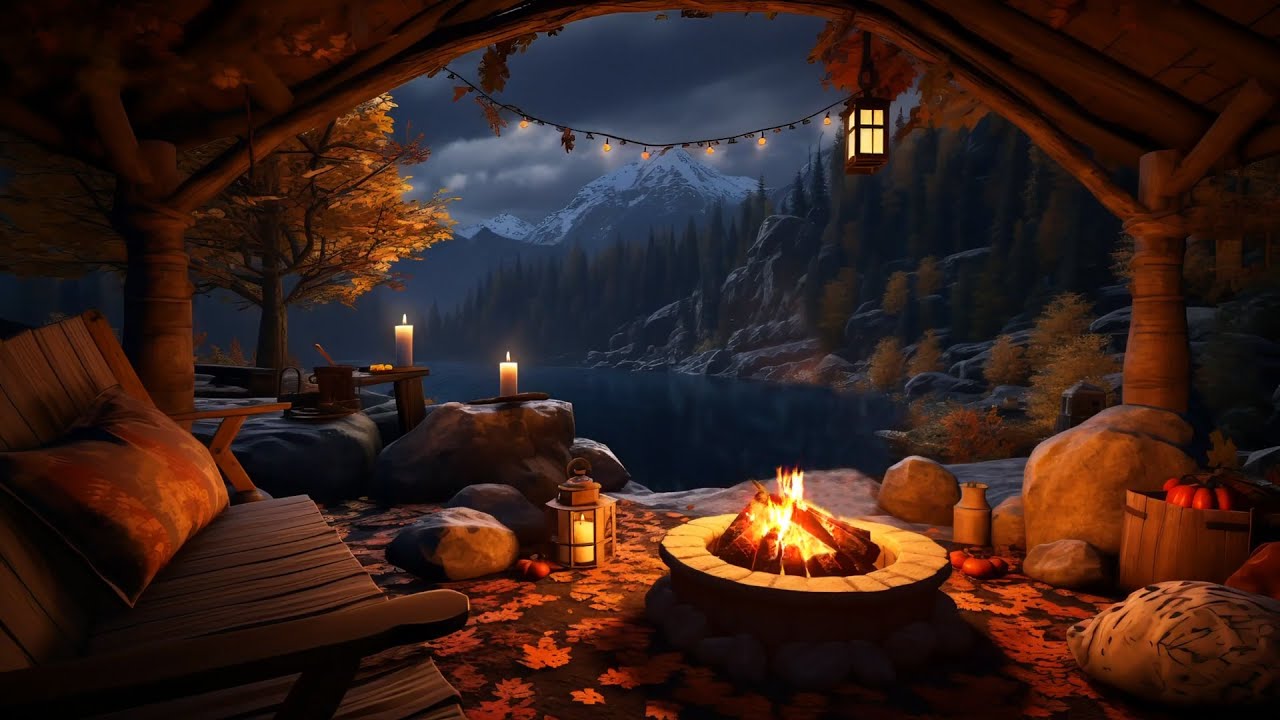 Dream Space at the Cottage🌙🌲 Night Time for Relaxing, Sleep - Chorus ...