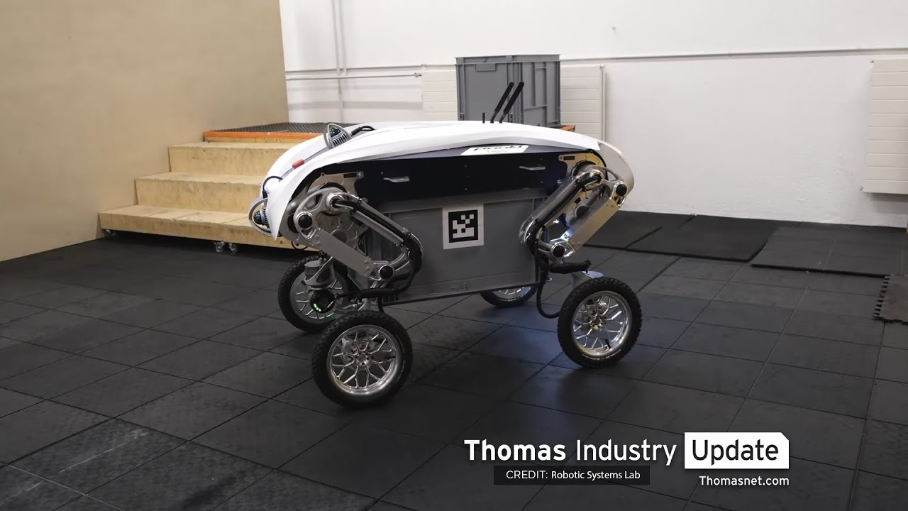 Autonomous Delivery Robot Has Wheels Instead of Feet - YouTube