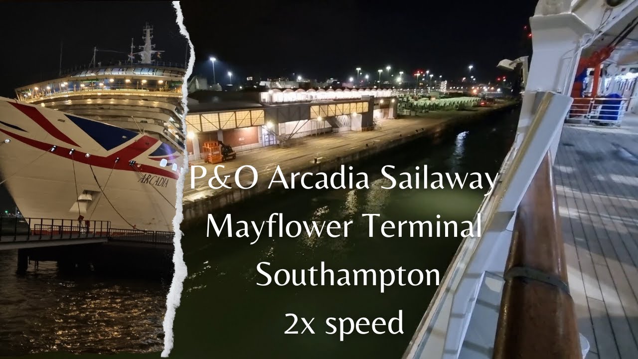 Sailaway from Mayflower Terminal, Southampton. Onboard P&O Arcadia, Dec ...