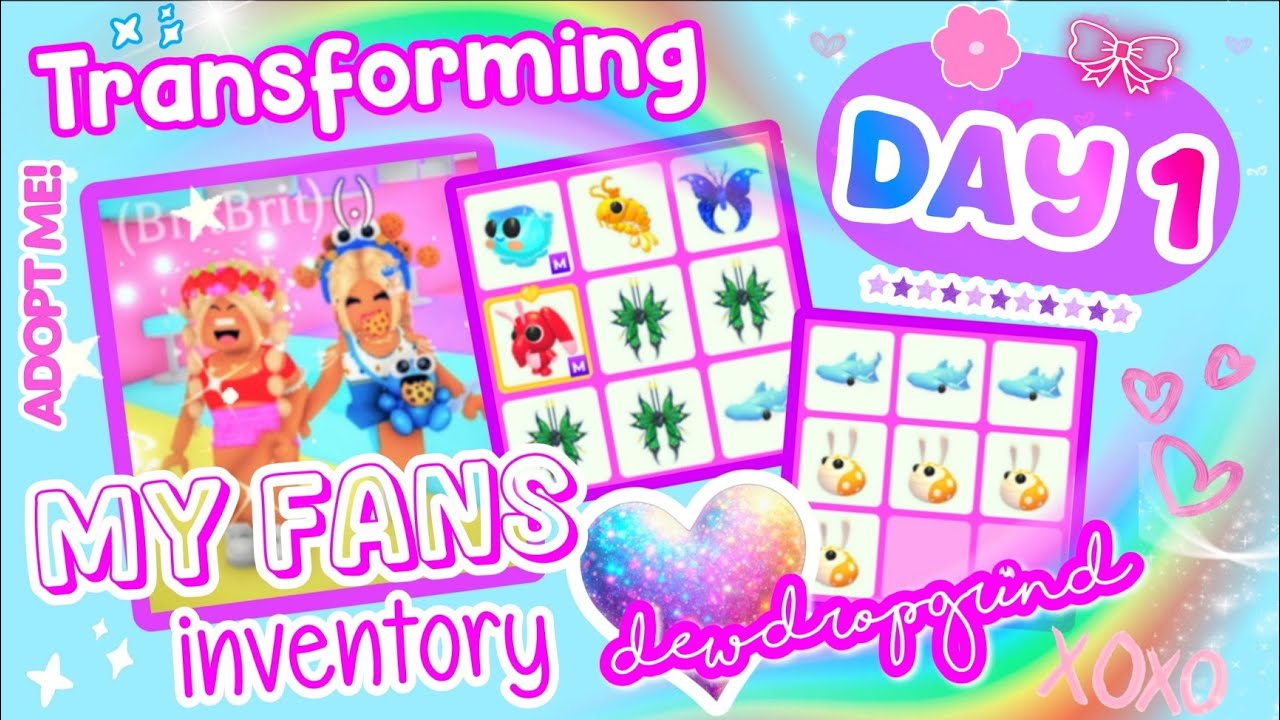 Transforming My FANS Inventory in Adopt Me! 🌸 DAY 1 🌸 #adoptme - YouTube