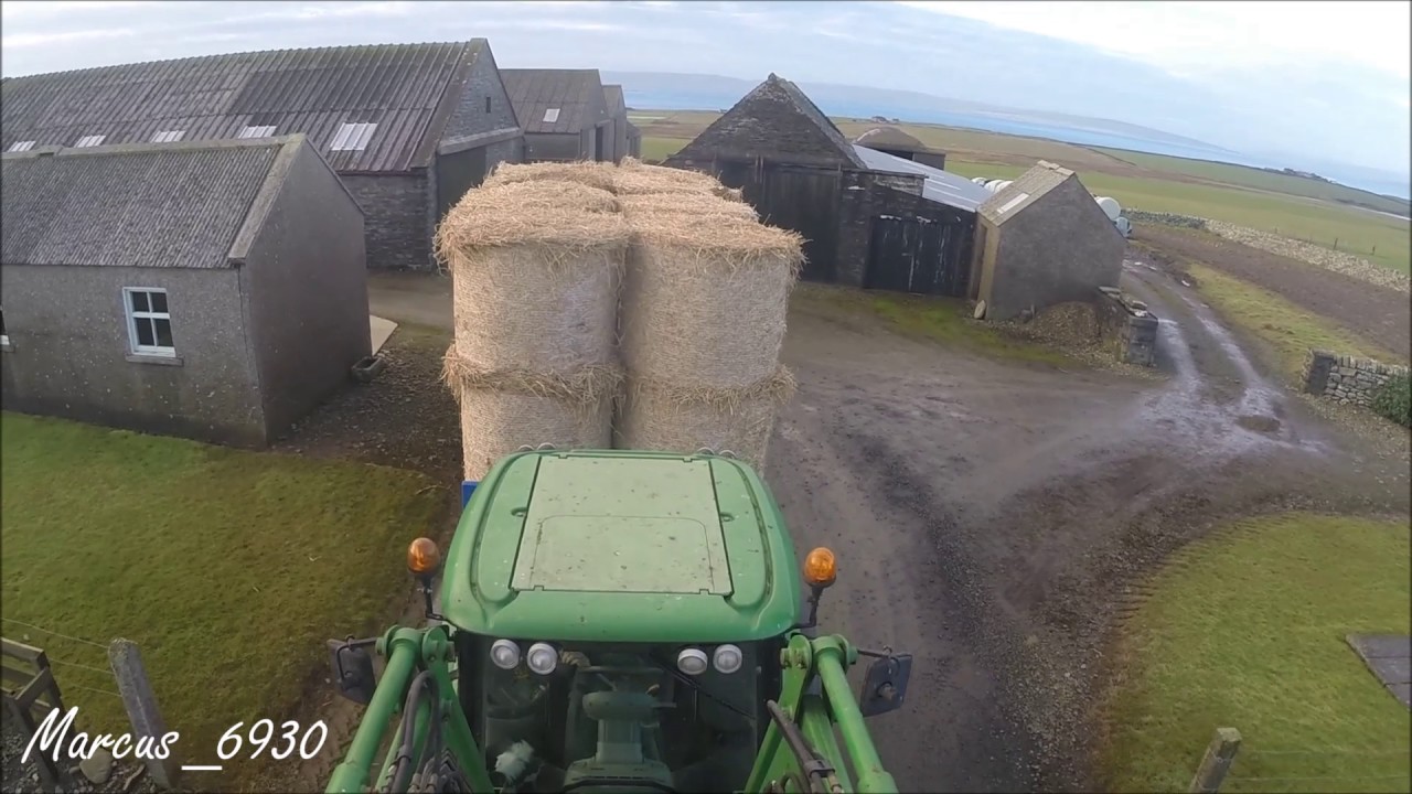 Carting Straw Home - January 2017 - YouTube