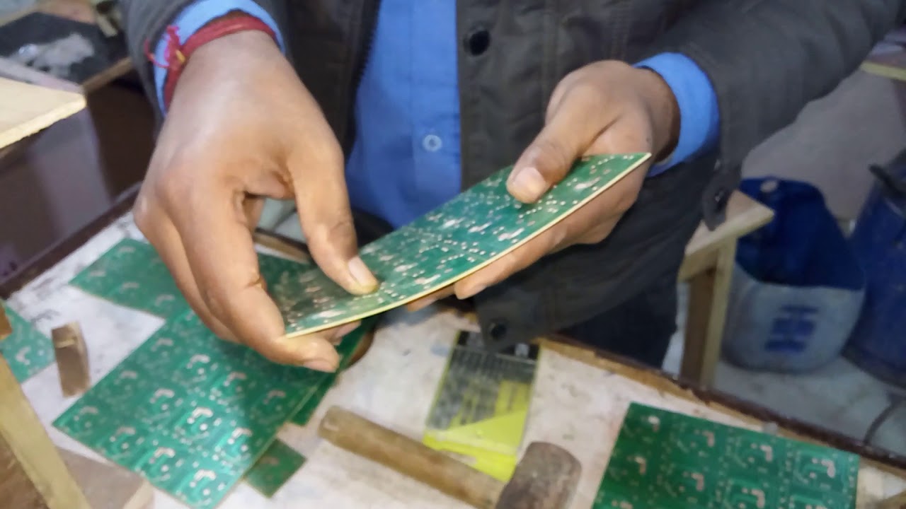 PCB v cut machine made by DSP Enterprises - YouTube