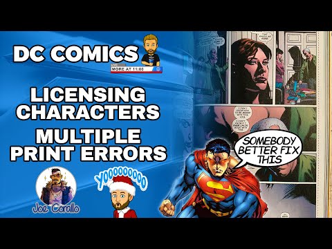 DC Comics Licensing Characters For OGN, Multiple Print Errors