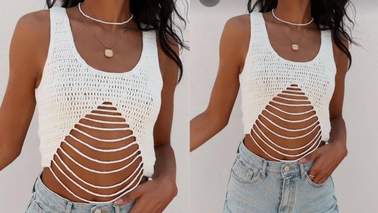 Cropped tirinhas em crochê | Aula completa - YouTube