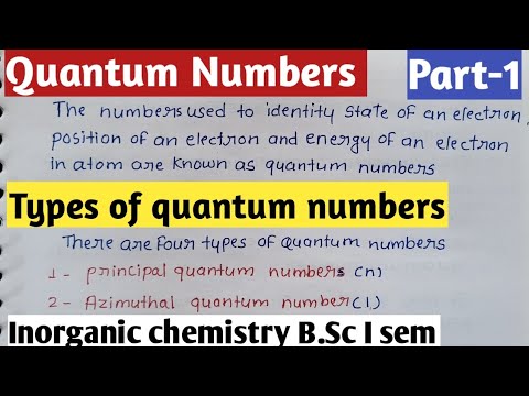 Quantum numbers, Principal Quantum number, Azimuthal Quantum number ...