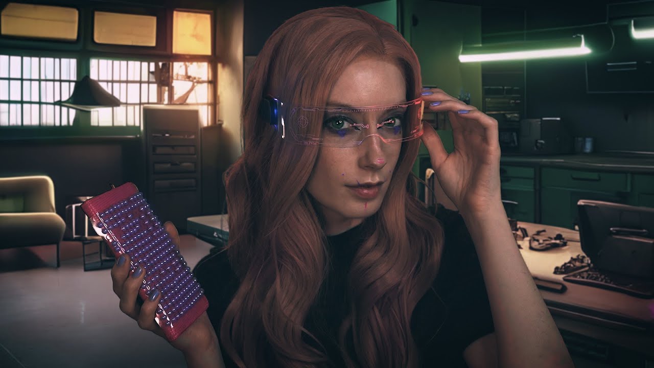ASMR 💜 Cyberpunk - Fixing YOU 🛠️ Hearing Tests 👂 Audio Upgrade (Sci-Fi ...