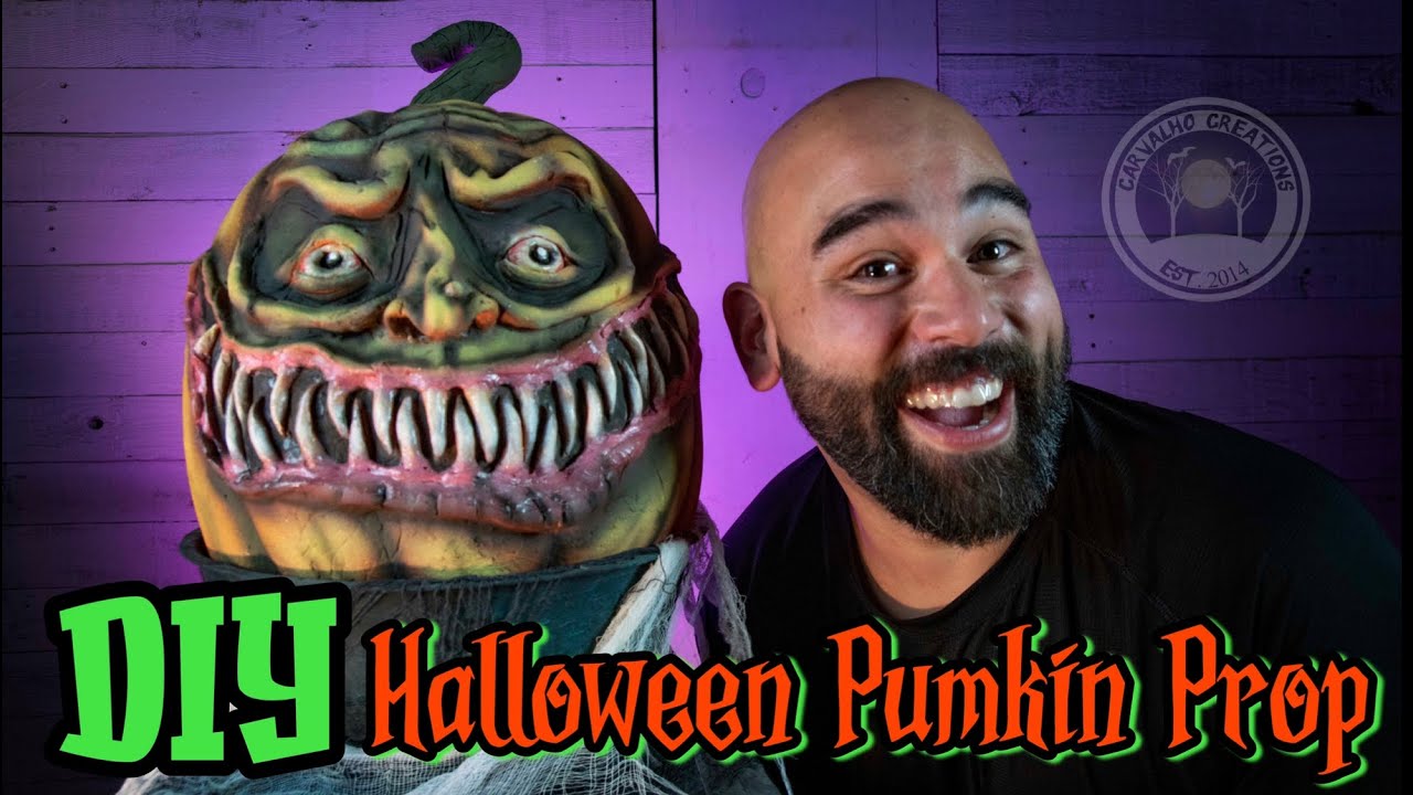 DIY Halloween Pumpkin Prop - YouTube