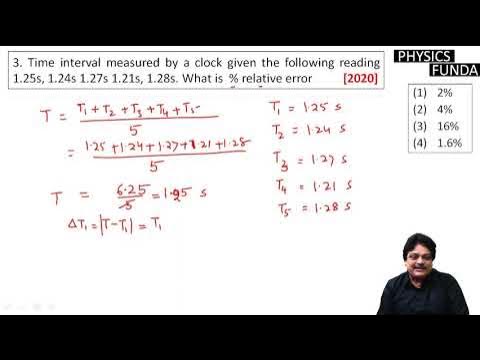 Time interval measured by a clock given the following reading 1.25s, 1 ...