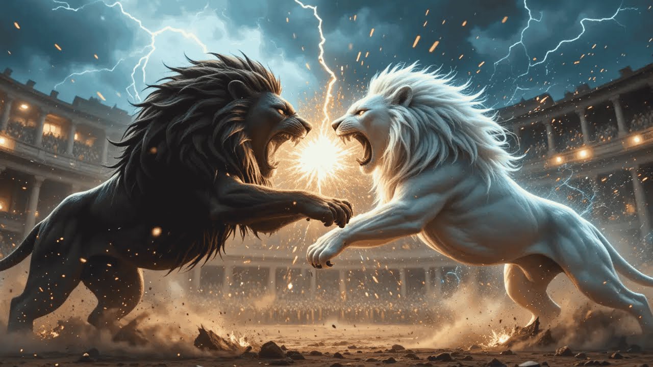 The Battle of Kings! 🦁 Black Lion vs. White Lion – Who Will Win? - YouTube
