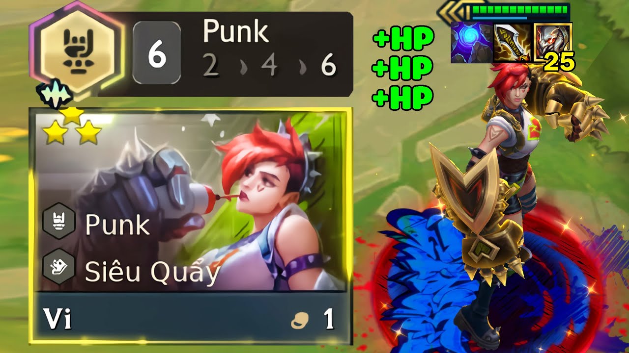 Vi 6 Punk 5 Fan CỨng SiÊu Carry ĐẤm CẢ Map CỰc KhỎe Dtcl MÙa 10