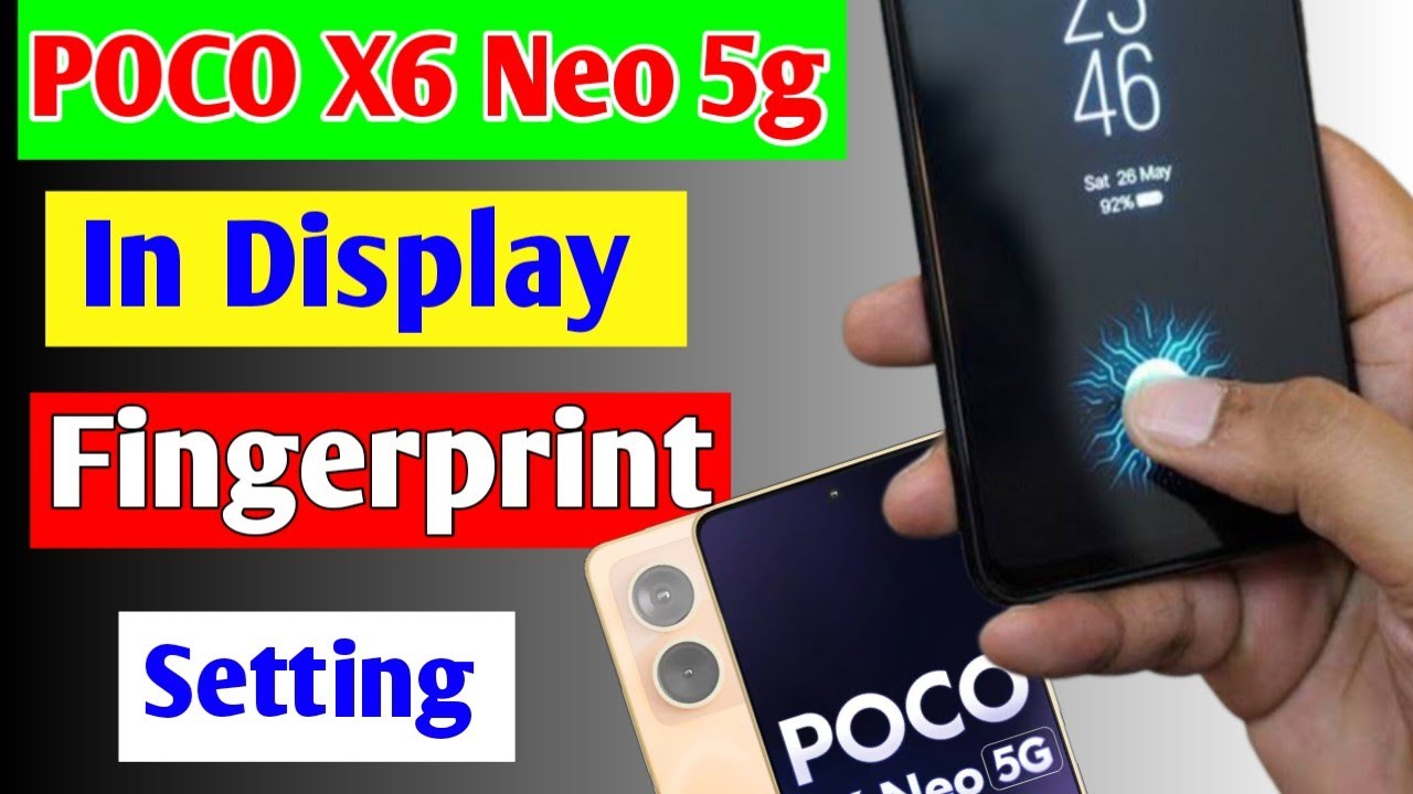 poco x6 neo 5g in display fingerprint setting | how to set in display ...