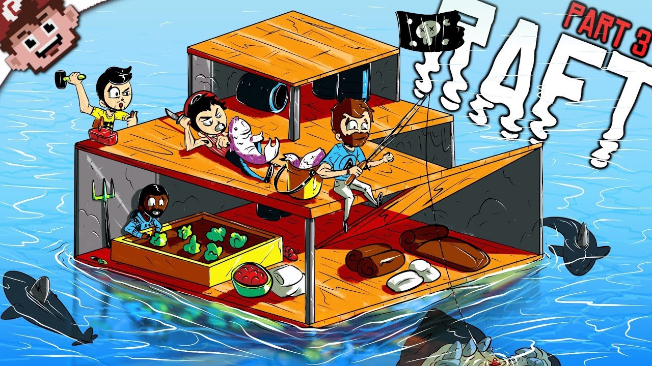 EXPAND THE RAFT! | Surviving Shark Week! (RAFT Multiplayer) - YouTube