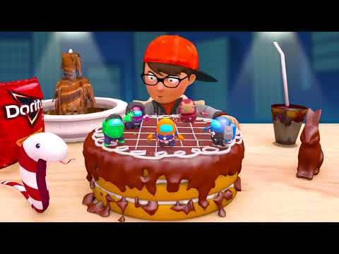 SCARY TEACHER 3D vs CHOCOLATE CAKE MUKBANG  || NICK SCARY TEACHER ANIMATION MUKBANG || Kun MUKBANG