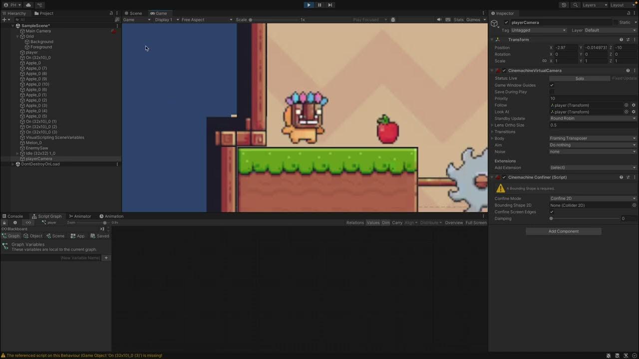 FPOLY-GAM104- Add CineMachine - Đưa camera focus vào nhân vật trong Unity 2D - YouTube