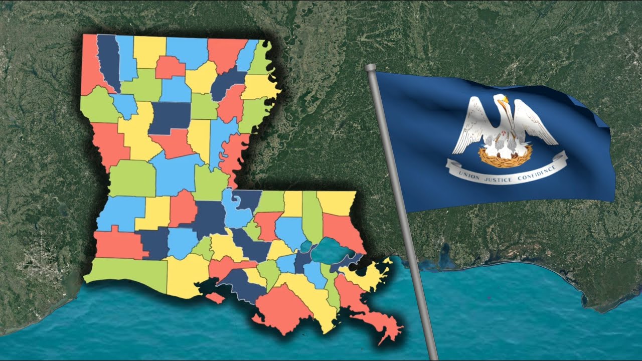 Louisiana - Geography of the 64 Parishes - YouTube