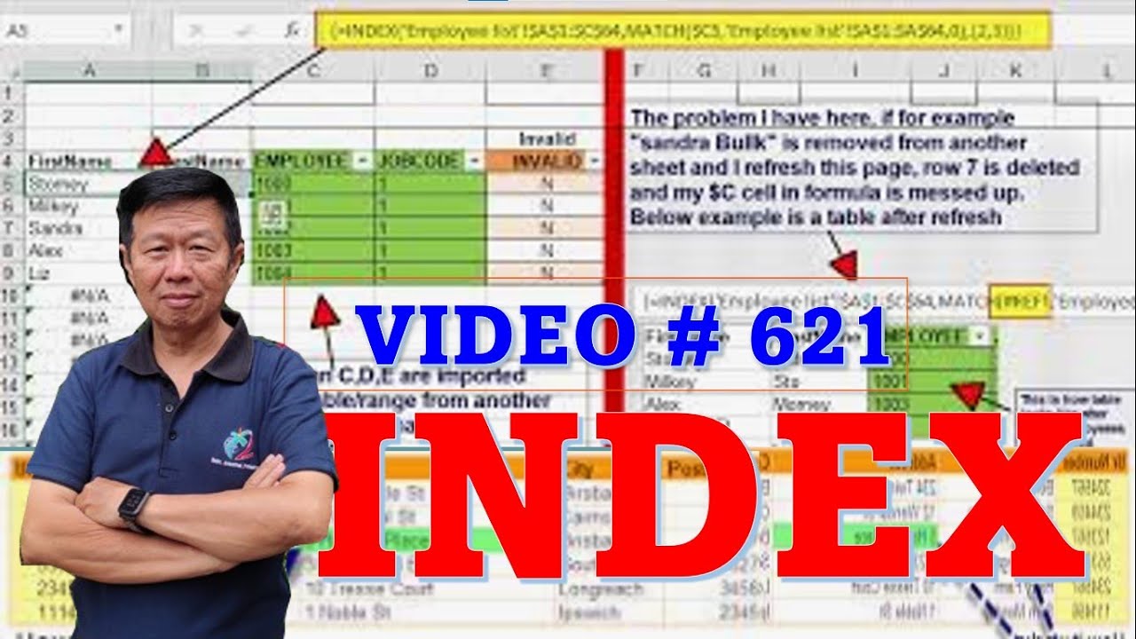 Pengertian Rumus INDEX Excel ( By : Pak Santo ) - YouTube