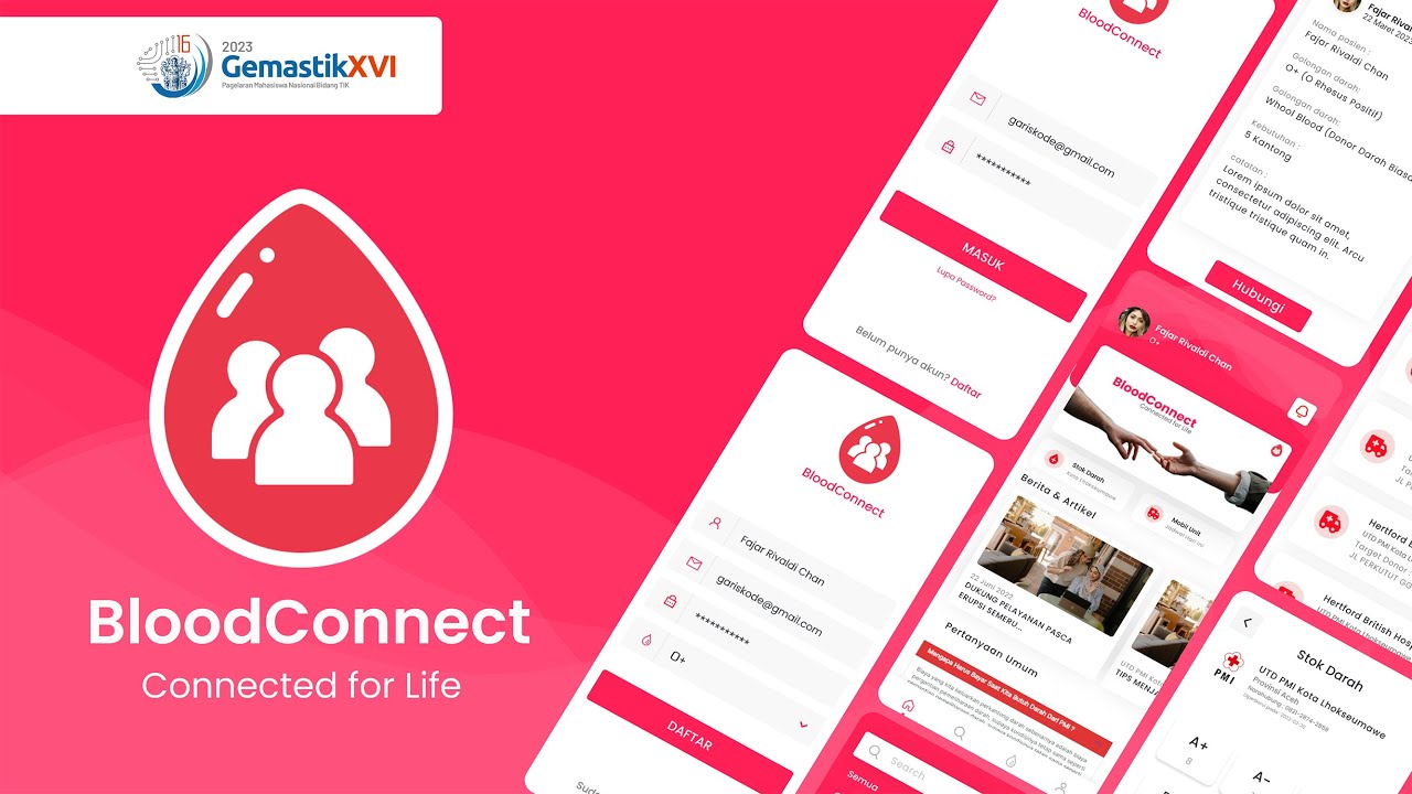 GEMASTIK XVI Pengembangan Perangkat Lunak - 1274404810 - Garis Kode - BloodConnect - YouTube