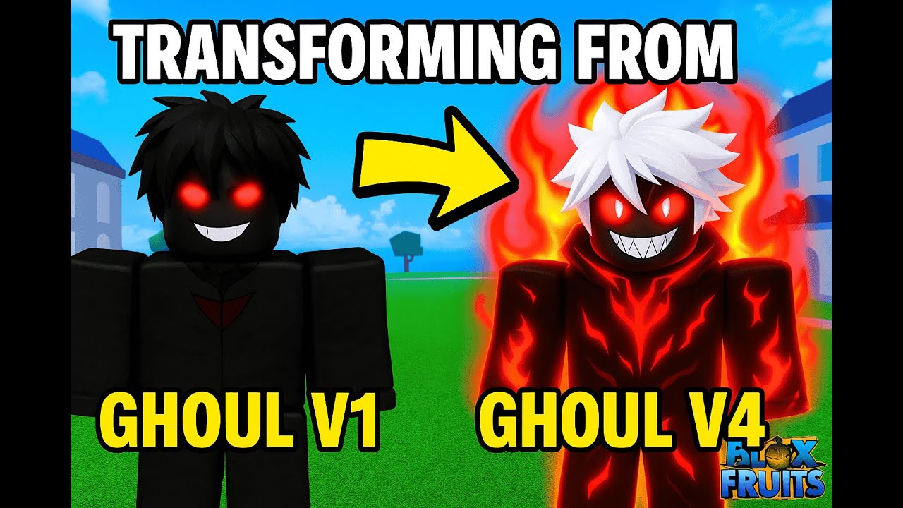 Ghoul V1 to V4 Full Transformation Guide – Blox Fruits - YouTube