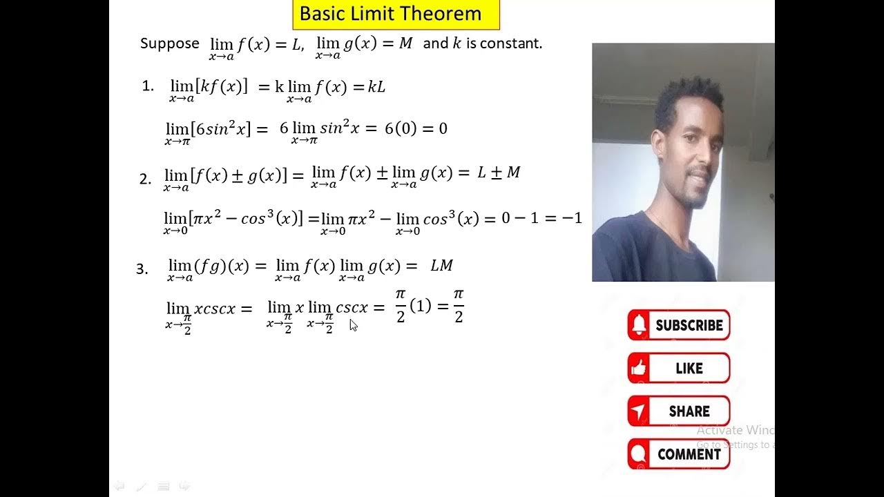 Basic Limit Theorem | Calculus I | Applied Maths I - YouTube