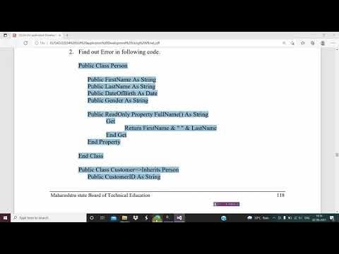 Inheritance in VB. NET | Exp 19 | GAD(22034) - YouTube