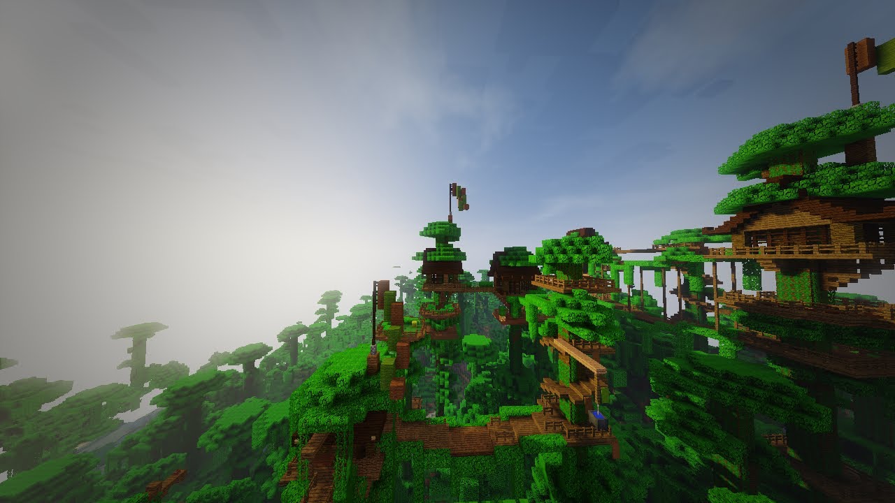 Minecraft dschungel dorf survival - YouTube