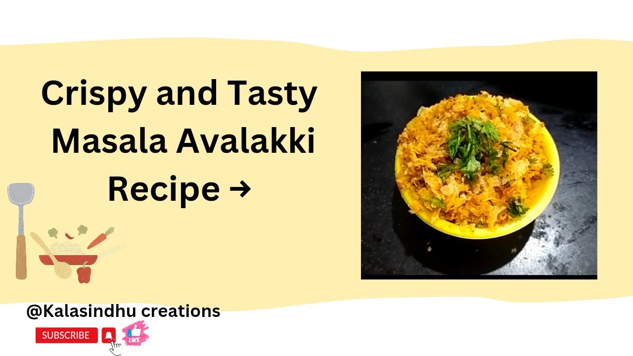 Simple and Tasty Masala Avalakki Recipe || Bajil || Masala poha - YouTube