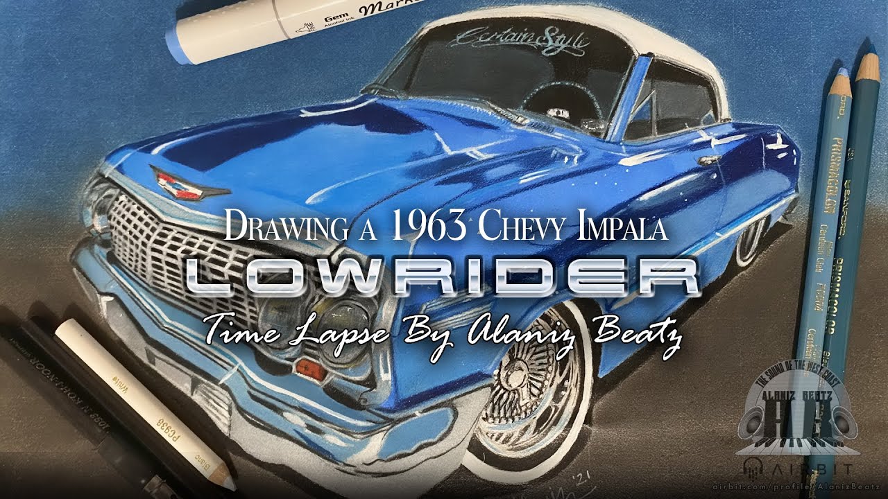 Chevy Lowriders Bombs Line Drawings