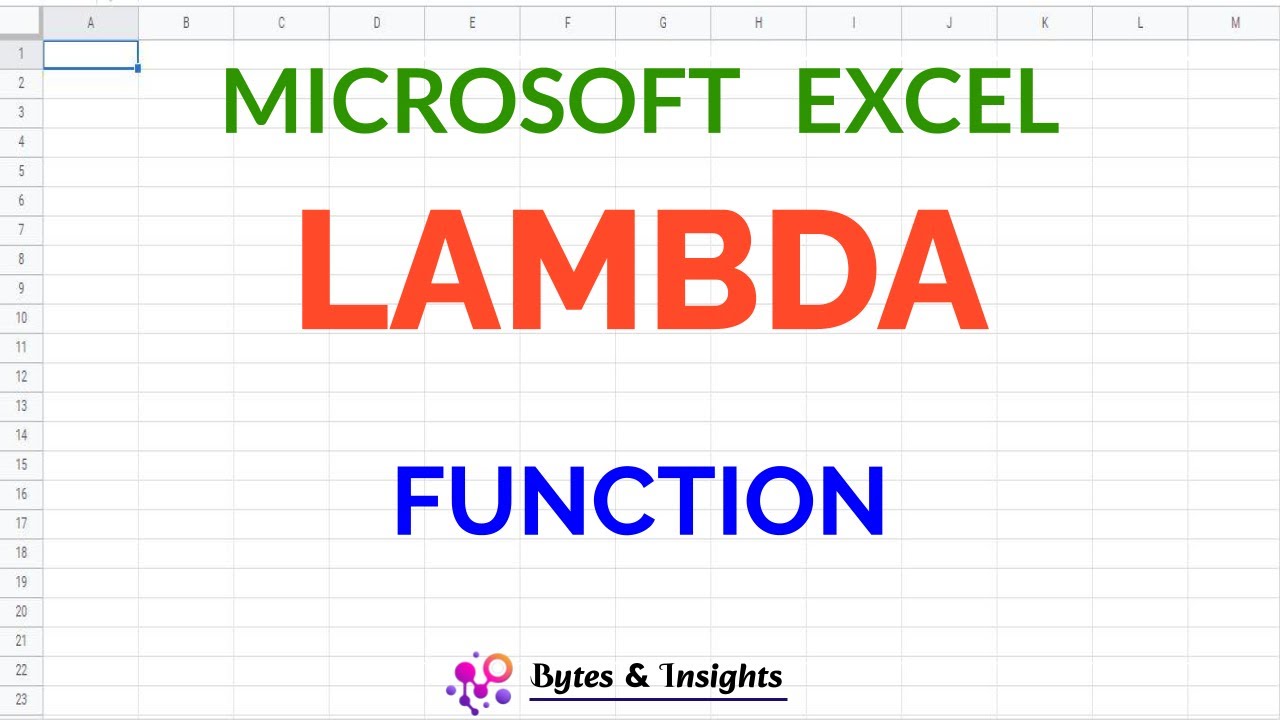 How to Use LAMBDA Function in Excel Step by Step With Examples - YouTube