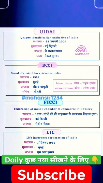 introduction of UIDAI || full form of UIDAI || # ...