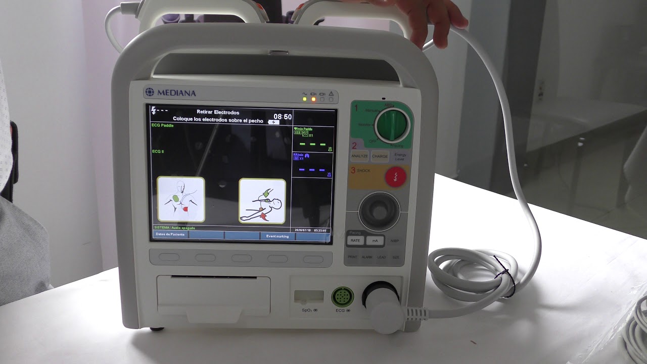 Especificaciones del Equipo DESFIBRILADOR D500 MARCA MEDIANA - YouTube