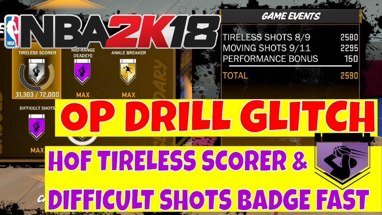 HOW TO UNLOCK TIRELESS SCORER AND DIFFICULT SHOTS BADGE IN 1 DRILL ...