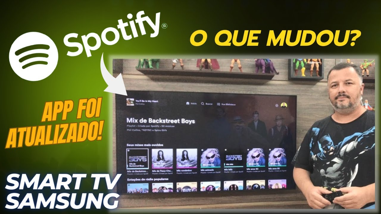 APP SPOTIFY na SMART TV SAMSUNG foi ATUALIZADO! O QUE MUDOU? VALE a ...